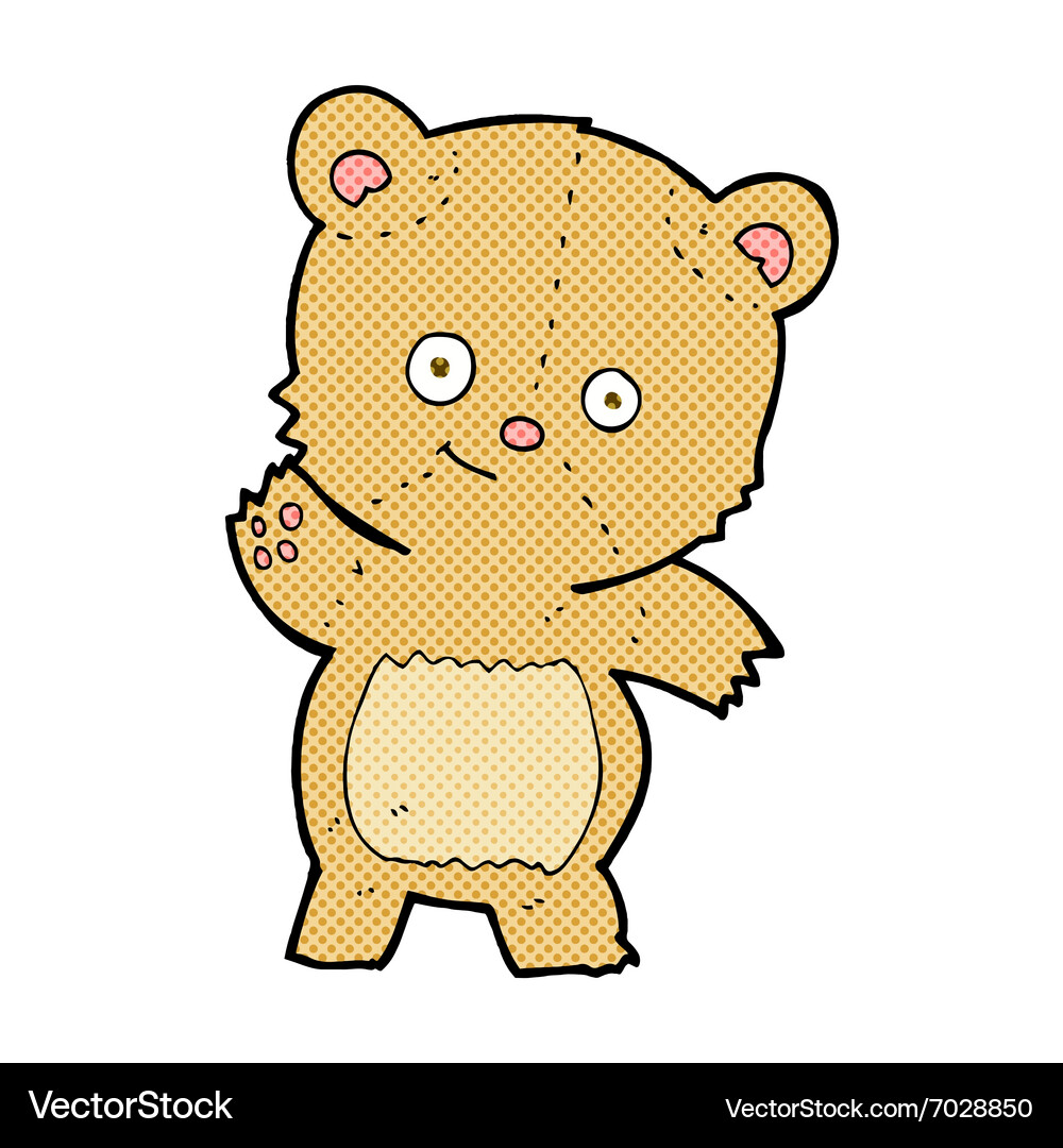 Comic cartoon teddy bear Royalty Free Vector Image