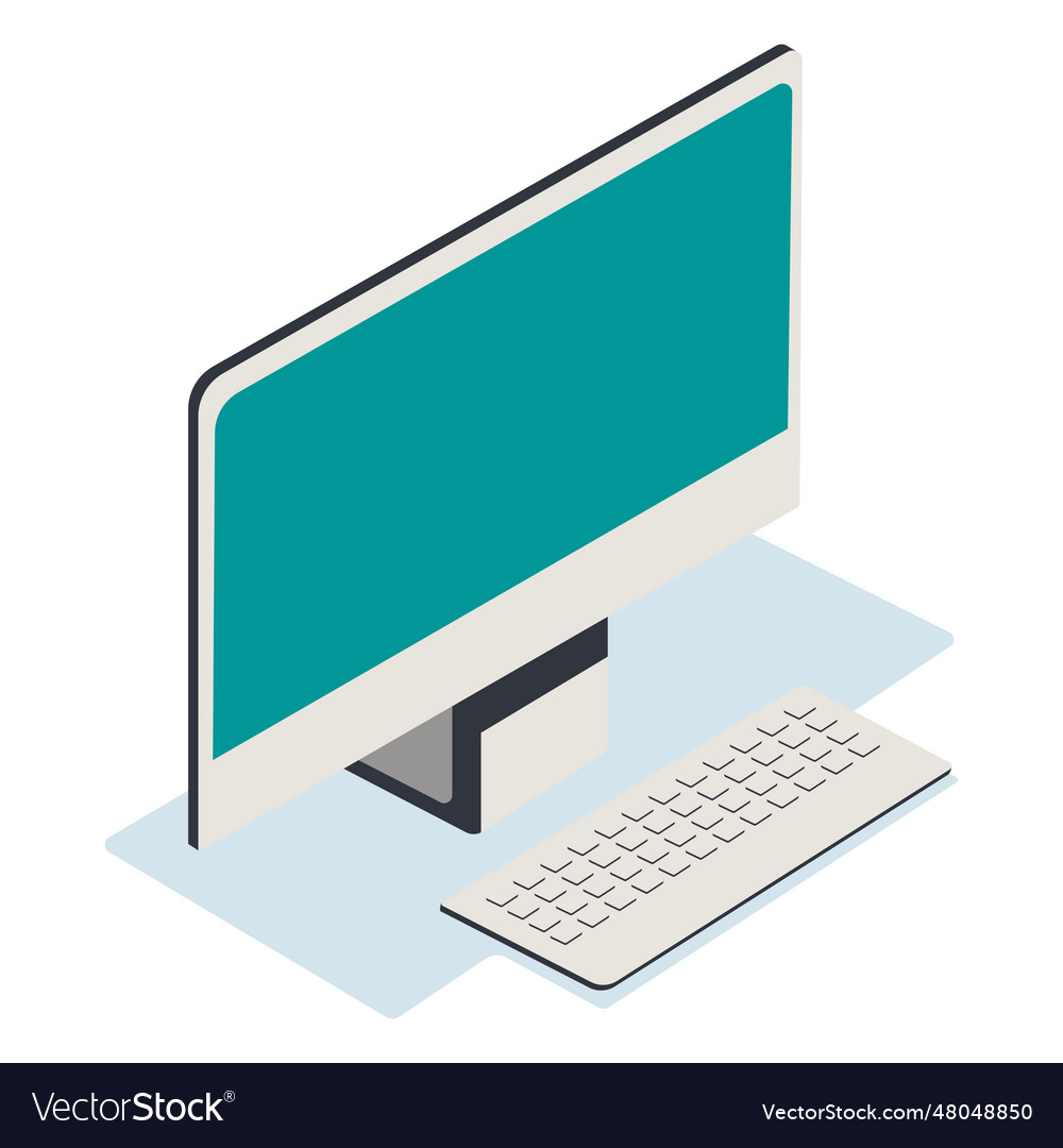 Computer isometric Royalty Free Vector Image - VectorStock