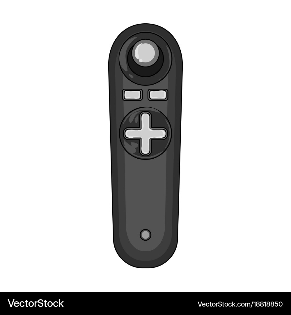 Joystick for control single icon in monochrome Vector Image