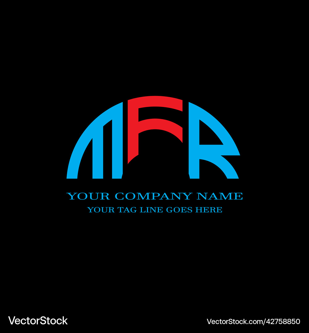 Mfr letter logo creative design with graphic Vector Image