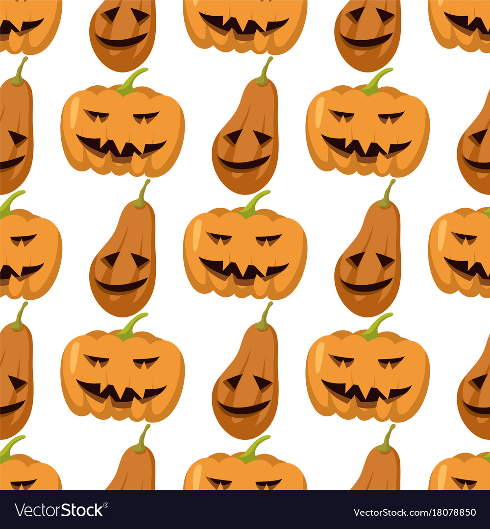 Seamless pattern with pumpkins thanksgiving autumn