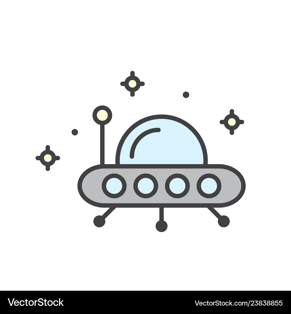 Alien color icon on white background for graphic Vector Image