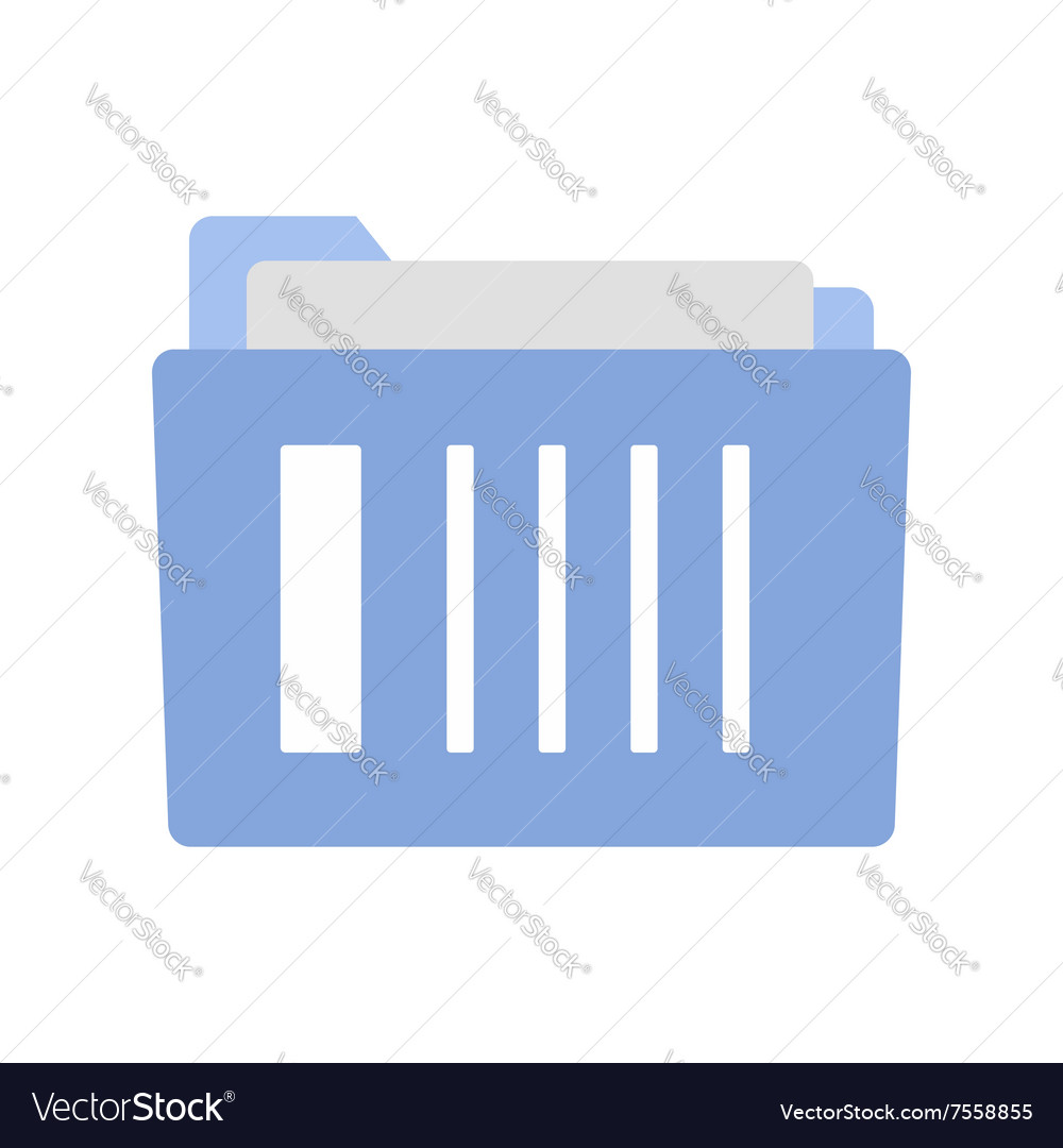 File folder flat icon Royalty Free Vector Image