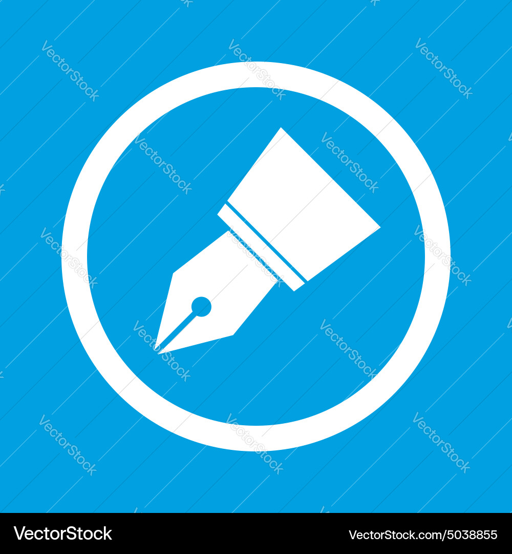 Ink pen nib sign icon Royalty Free Vector Image