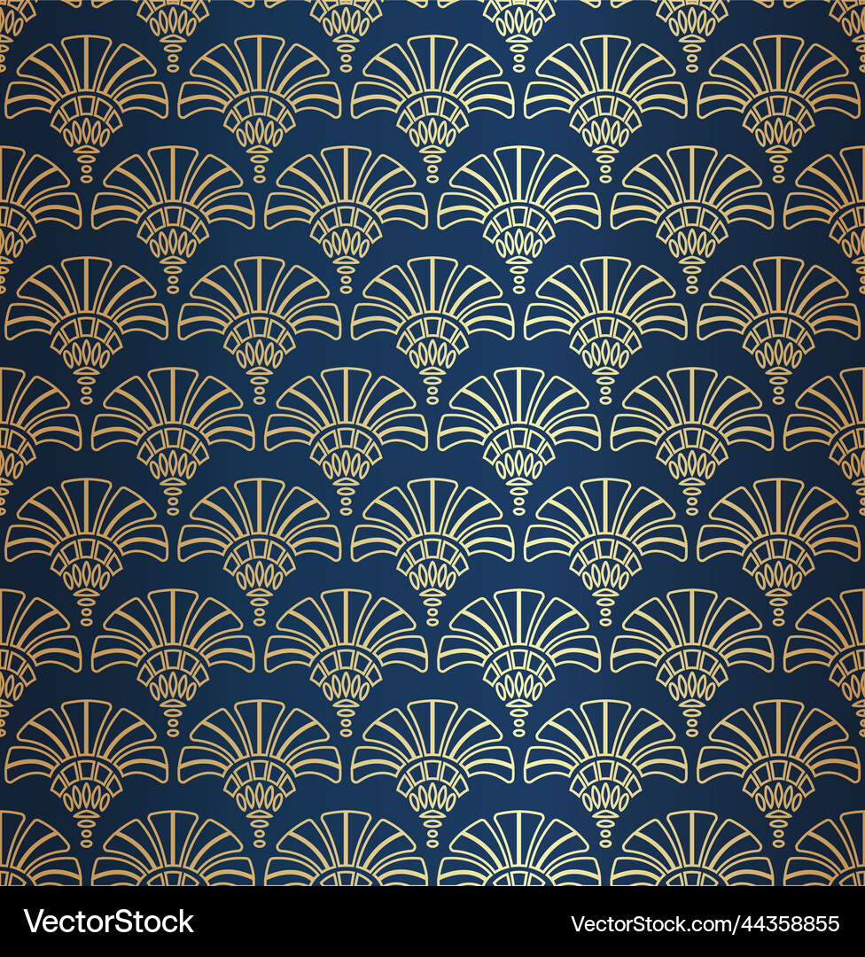 Luxury geometric gatsby art deco gold pattern Vector Image