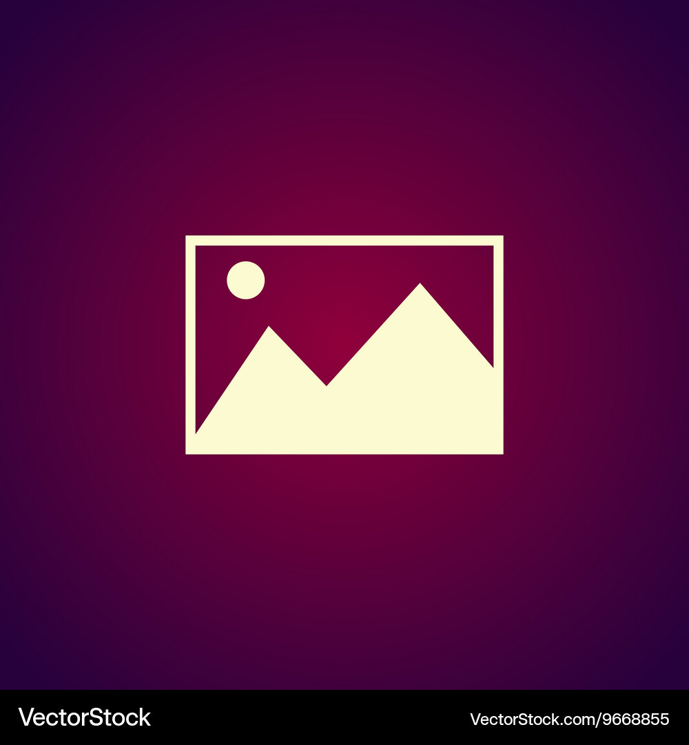 Photo picture web icon in flat style Royalty Free Vector
