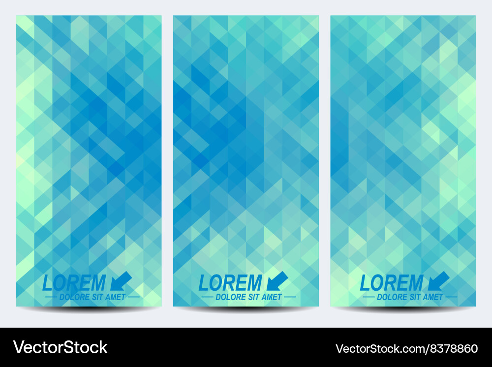 Blue set of flyers background with light Vector Image