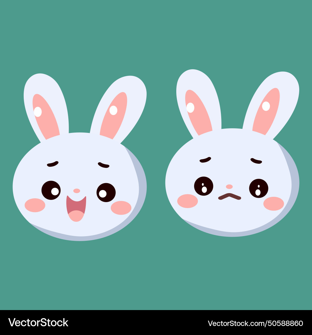 Easter rabbit stock two style happy Royalty Free Vector