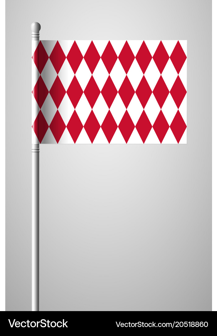 Flag monaco alternate design version national Vector Image