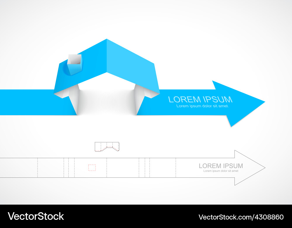 House symbol with arrow Royalty Free Vector Image