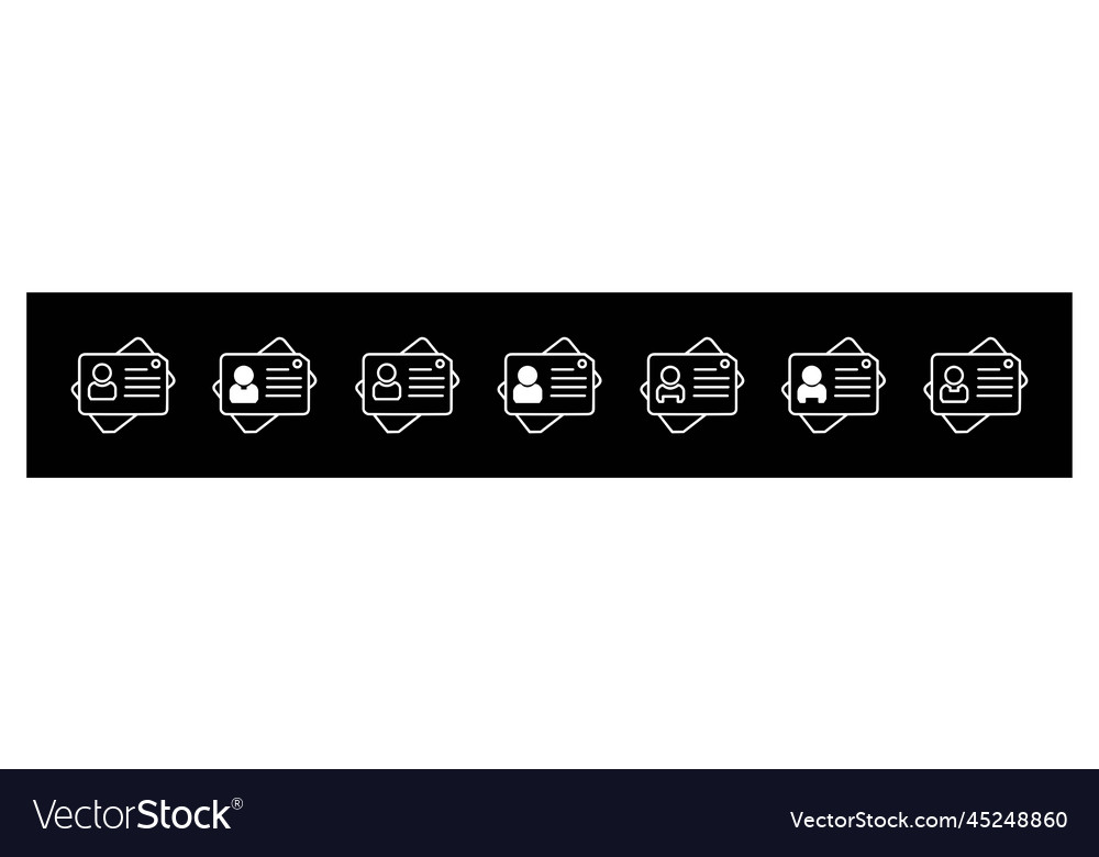 Id card icon set Royalty Free Vector Image - VectorStock Id card icon set Royalty Free Vector Image - VectorStock