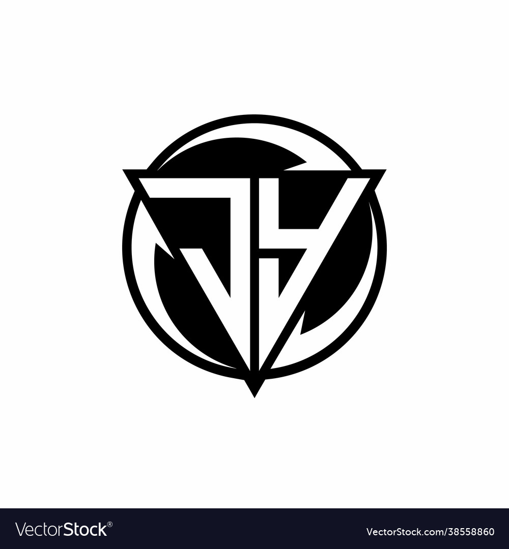 Jy logo monogram design template Royalty Free Vector Image