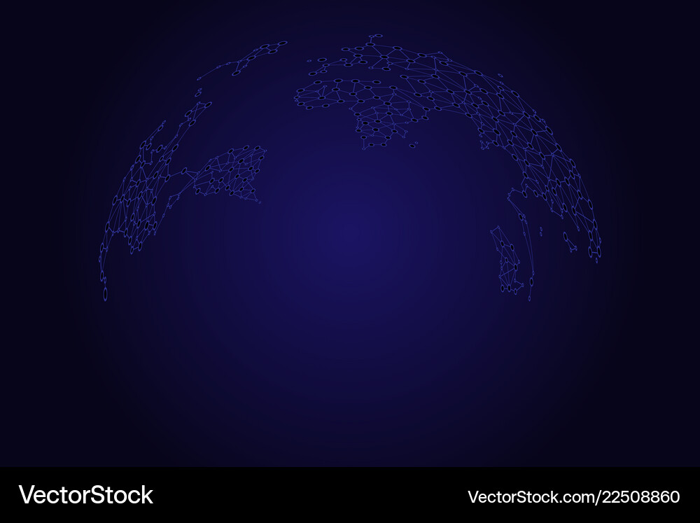 Map of the world as a globe in points Royalty Free Vector