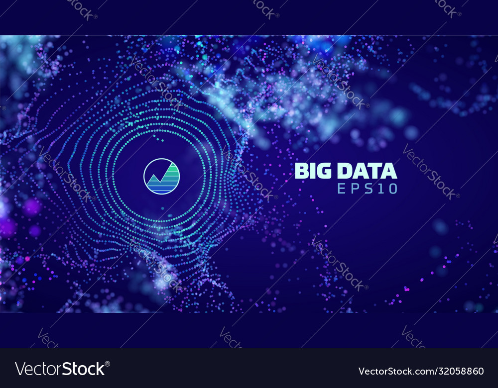Modern with big data wireframe Royalty Free Vector Image