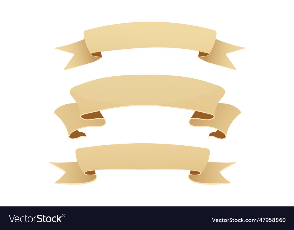 Parchment paper scroll ribbon old vintage banner Vector Image