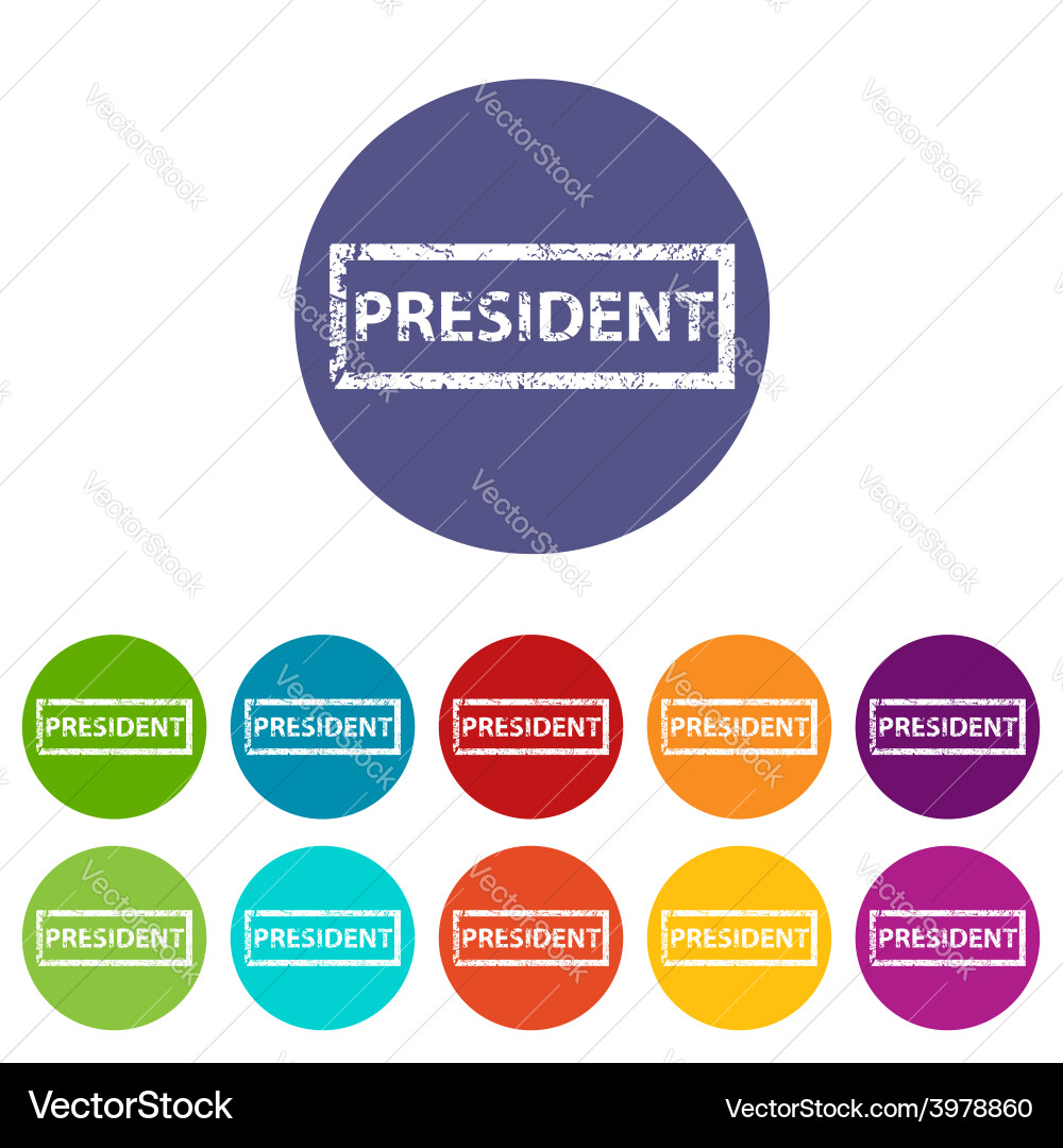President flat icon Royalty Free Vector Image - VectorStock