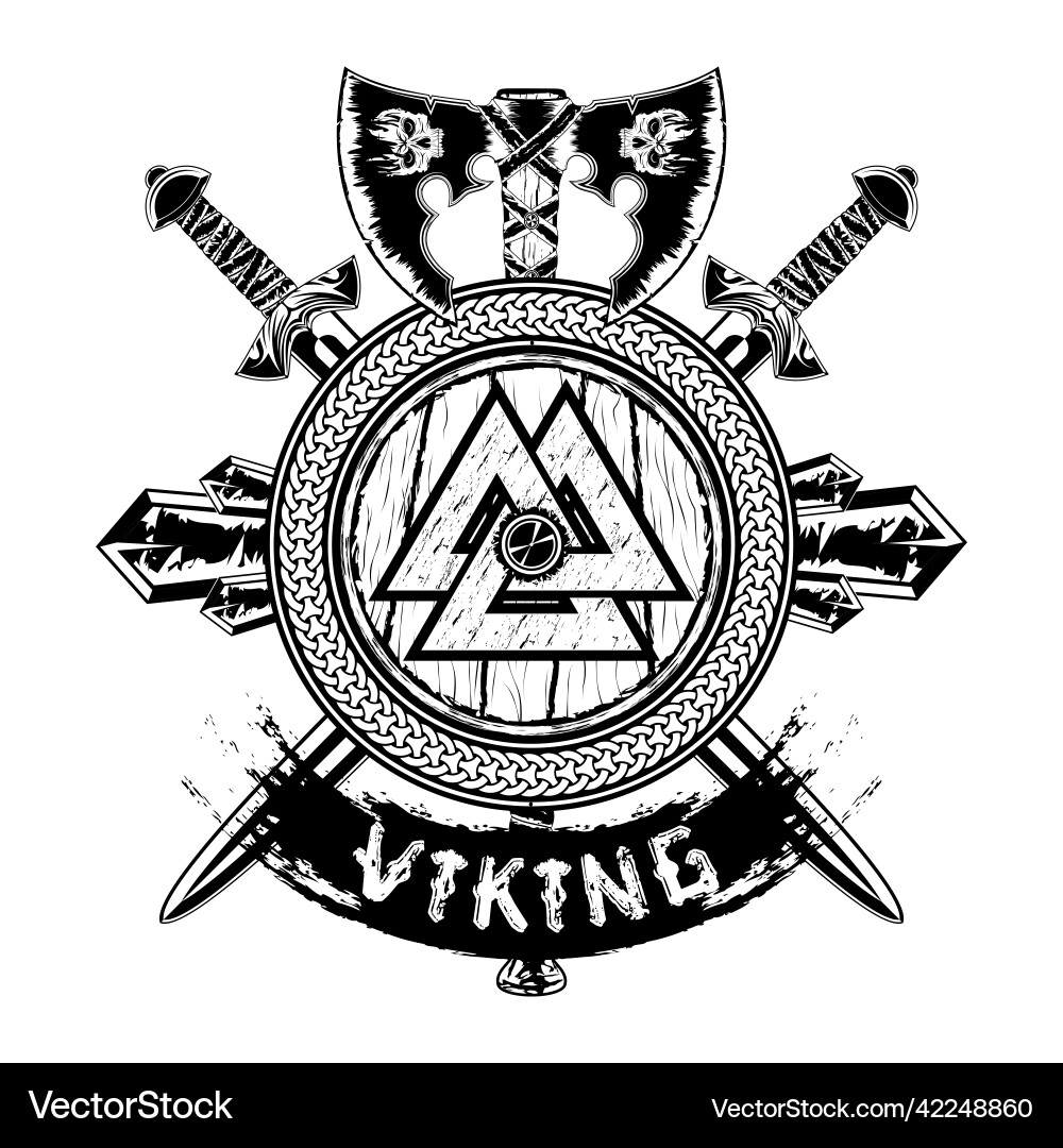 Viking Sword And Shield Tattoo