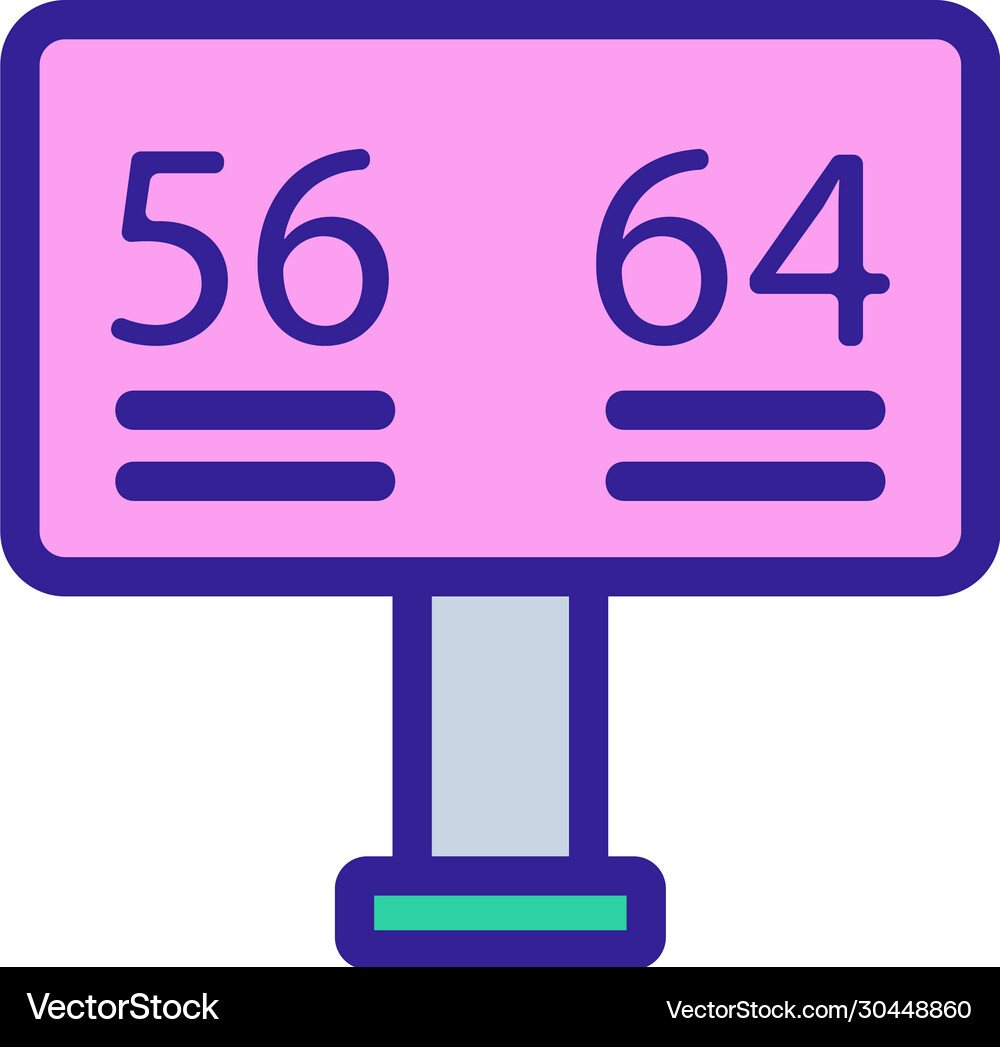 Scoreboard cricket icon outline Royalty Free Vector Image