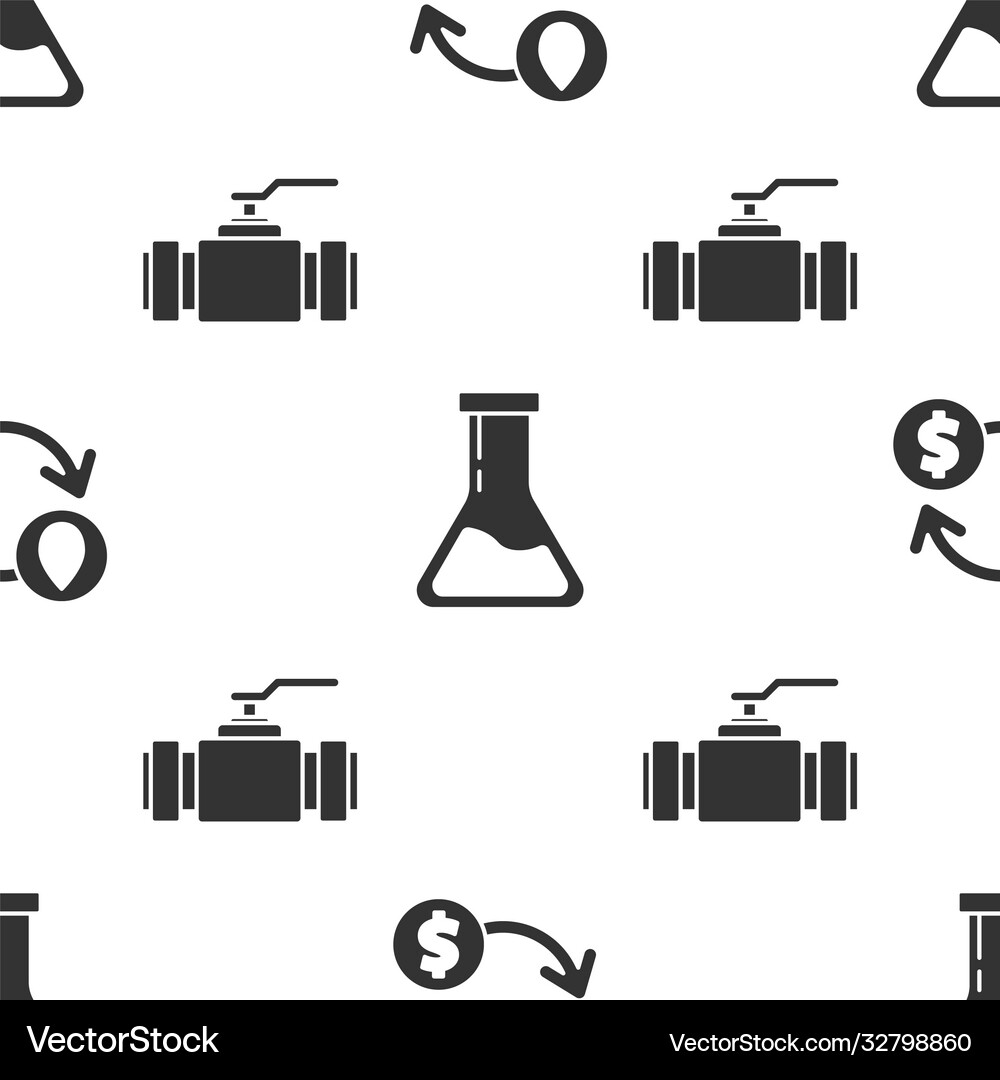 Set oil exchange water transfer convert test Vector Image