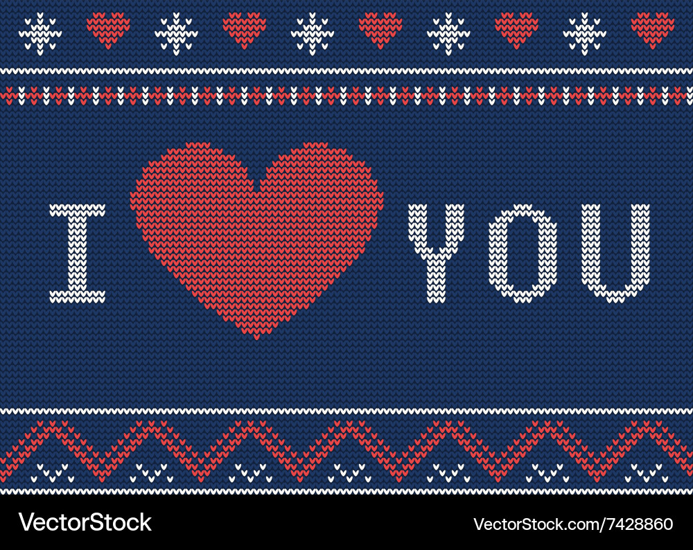 St valentines ugly sweater Royalty Free Vector Image
