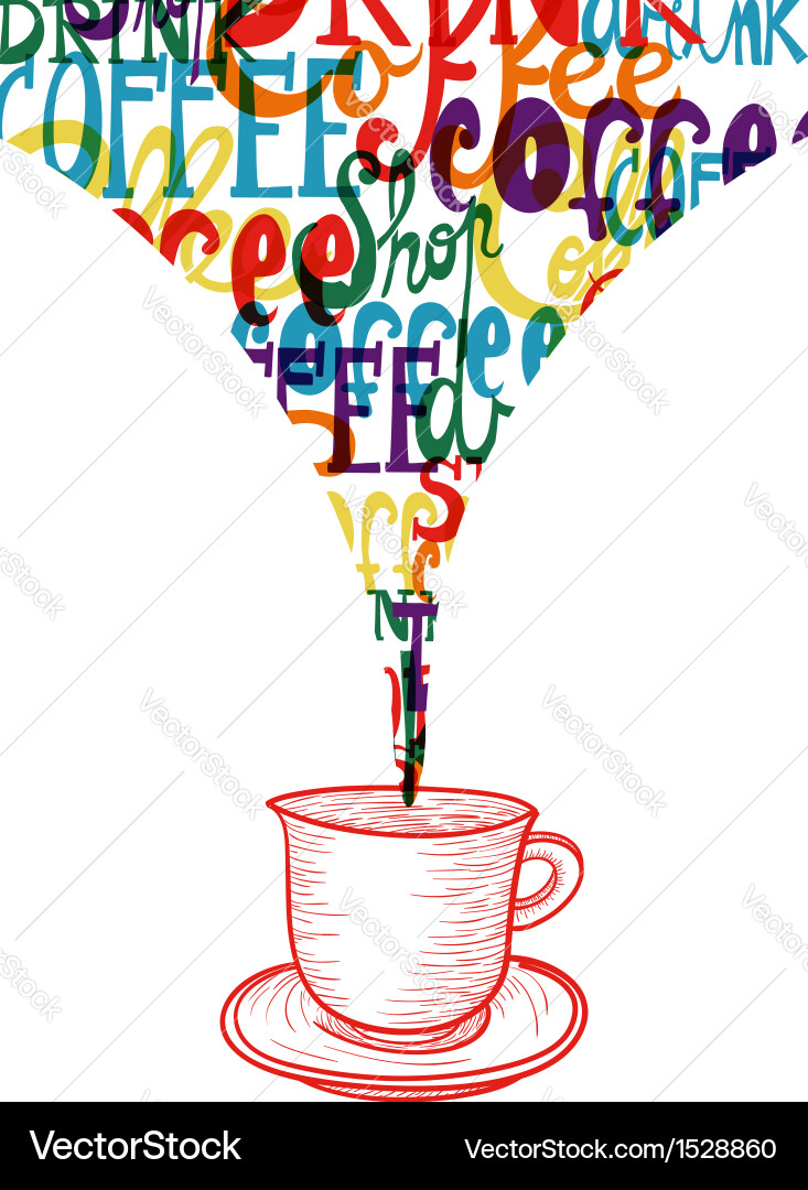 Trendy coffee social icon concept Royalty Free Vector Image