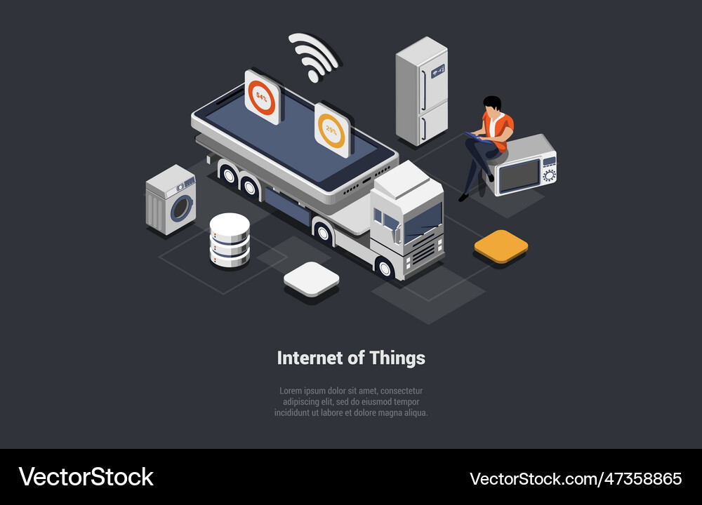 Concept of smart home technologies and internet Vector Image