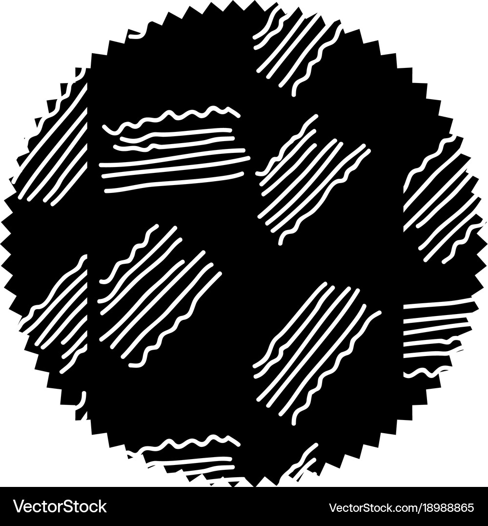 Contour circle with geometric graphic style Vector Image
