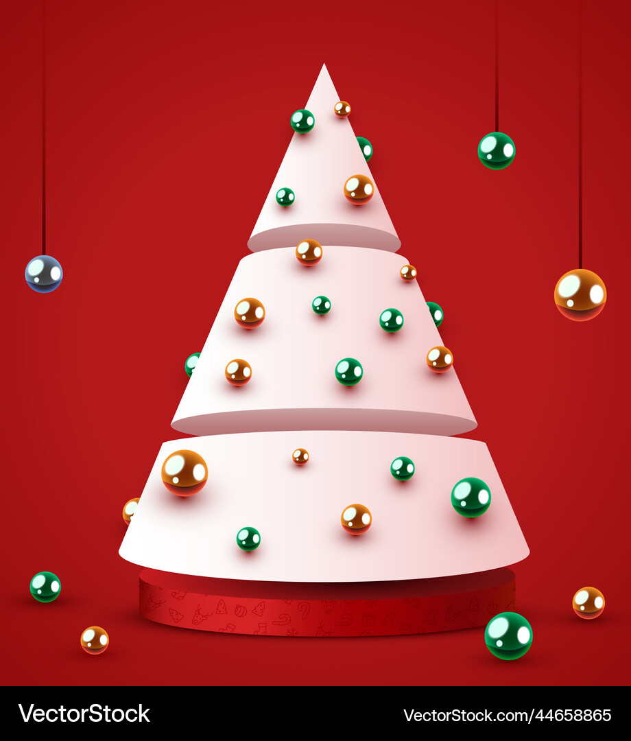 Geometric abstract christmas tree merry christmas Vector Image