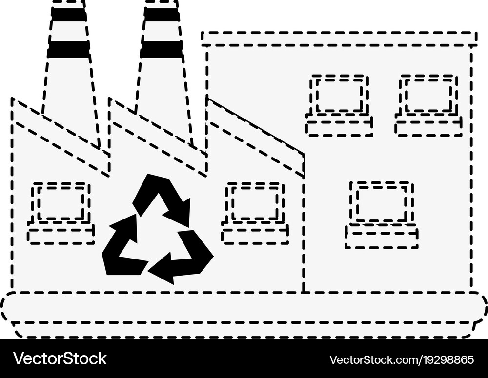 Green factory symbol Royalty Free Vector Image