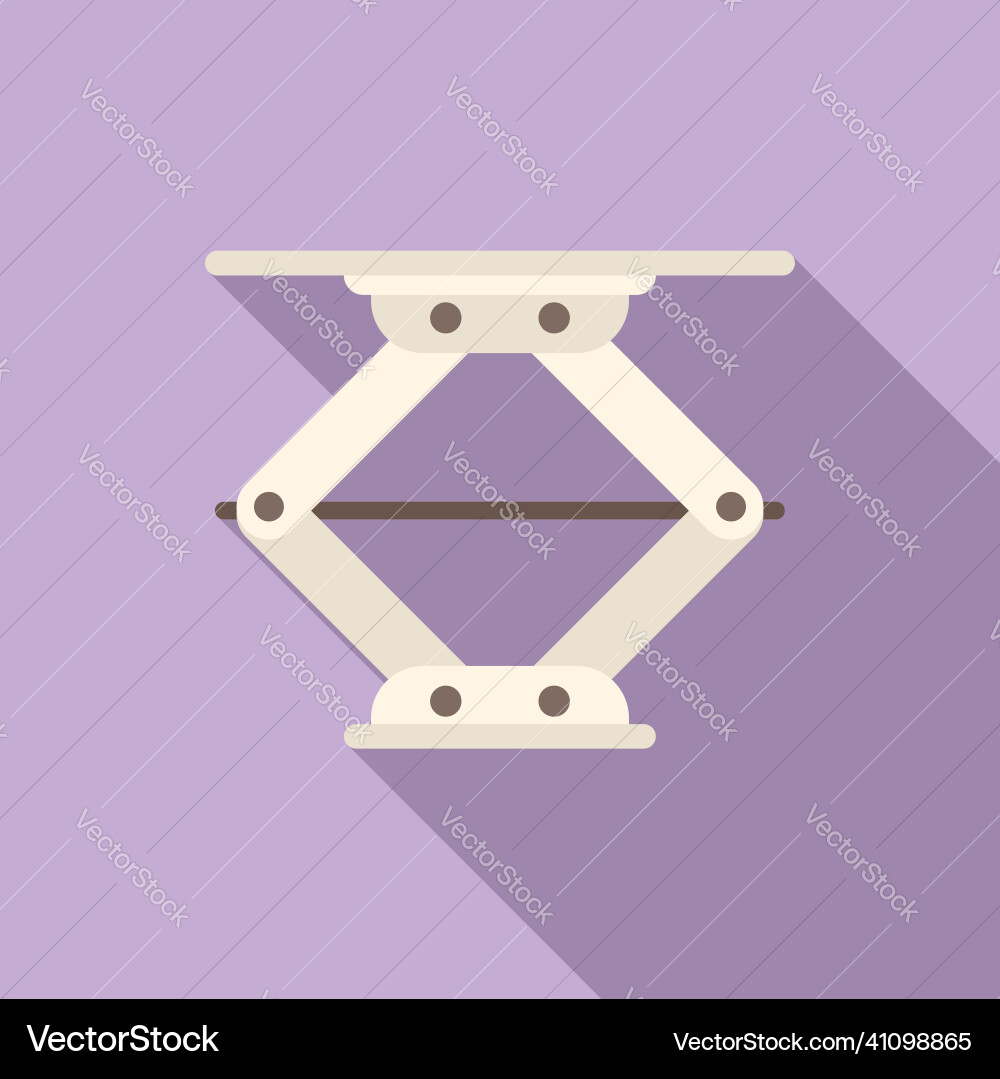 Professional car lift icon flat service Royalty Free Vector