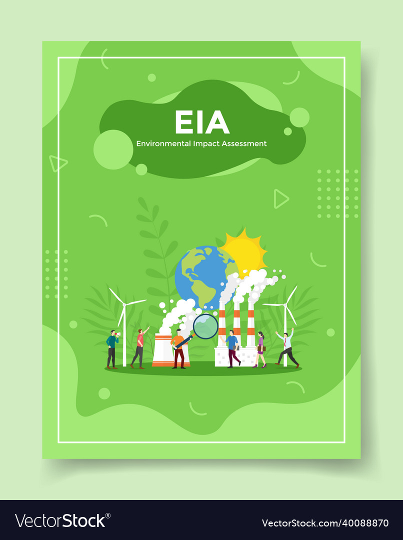 Eia environmental impact assessment for template Vector Image Eia environmental impact assessment for template Vector Image