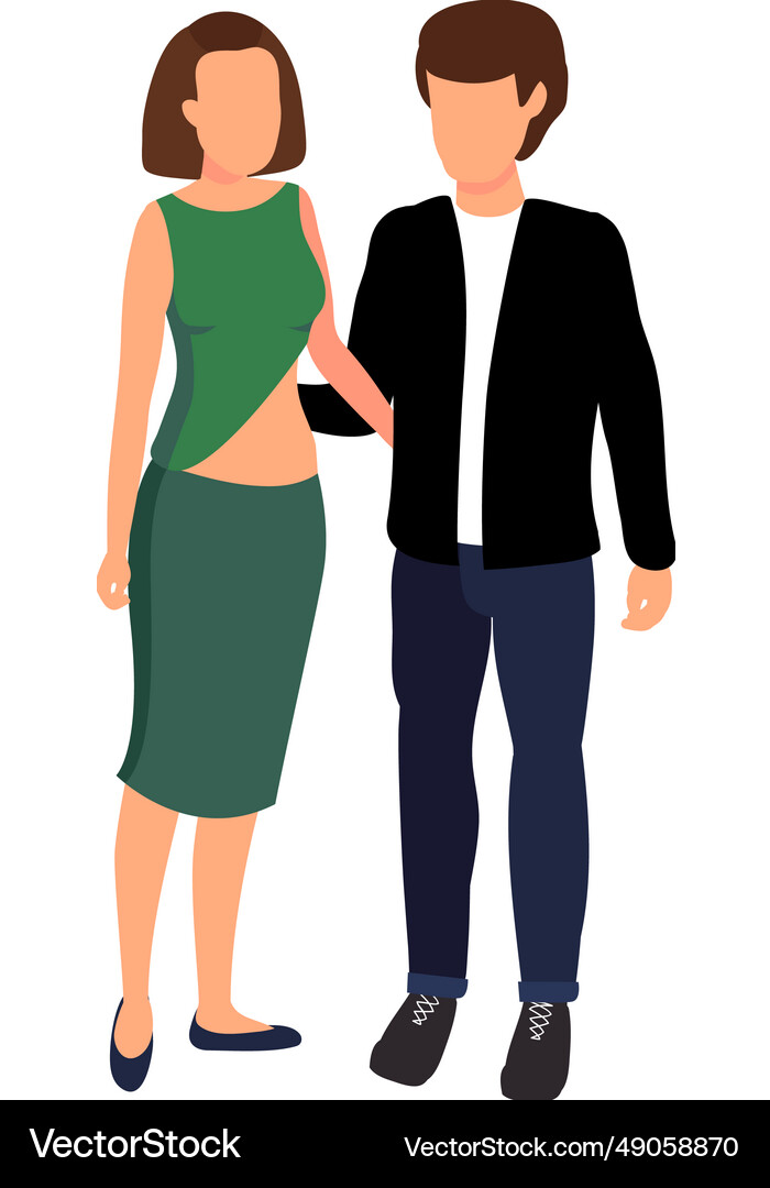 Image of young couple Royalty Free Vector Image