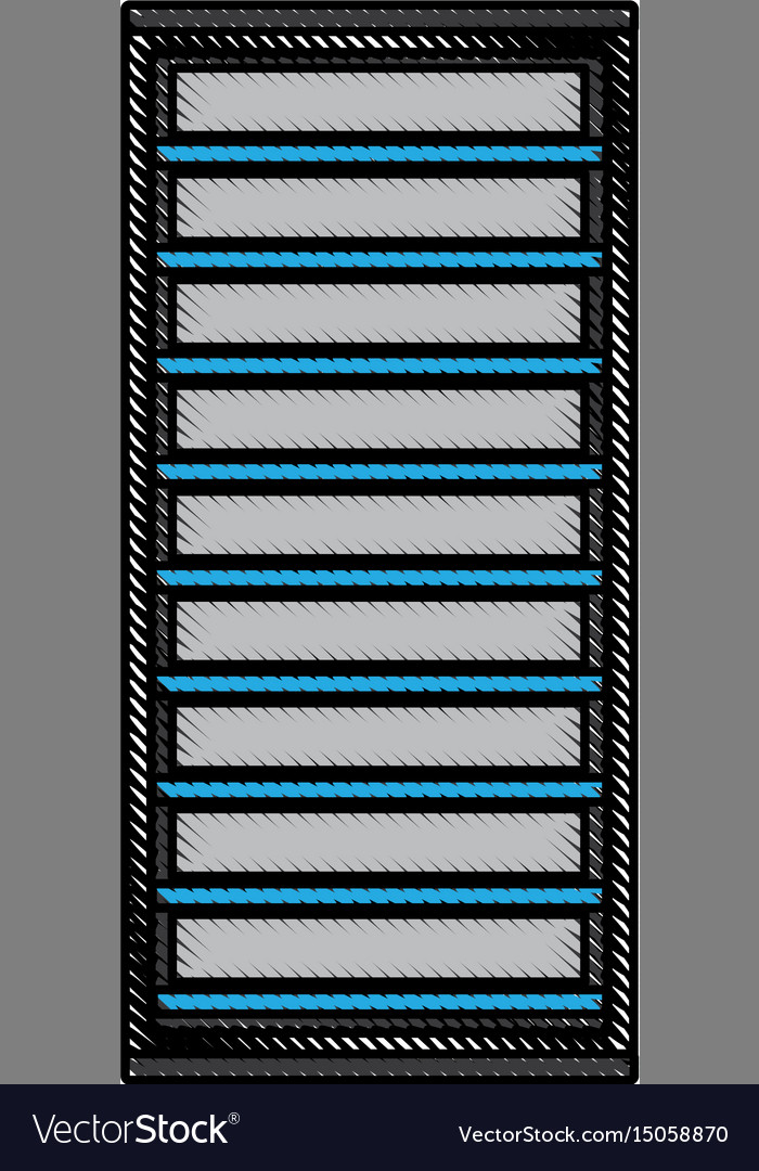 Scribble server cartoon Royalty Free Vector Image