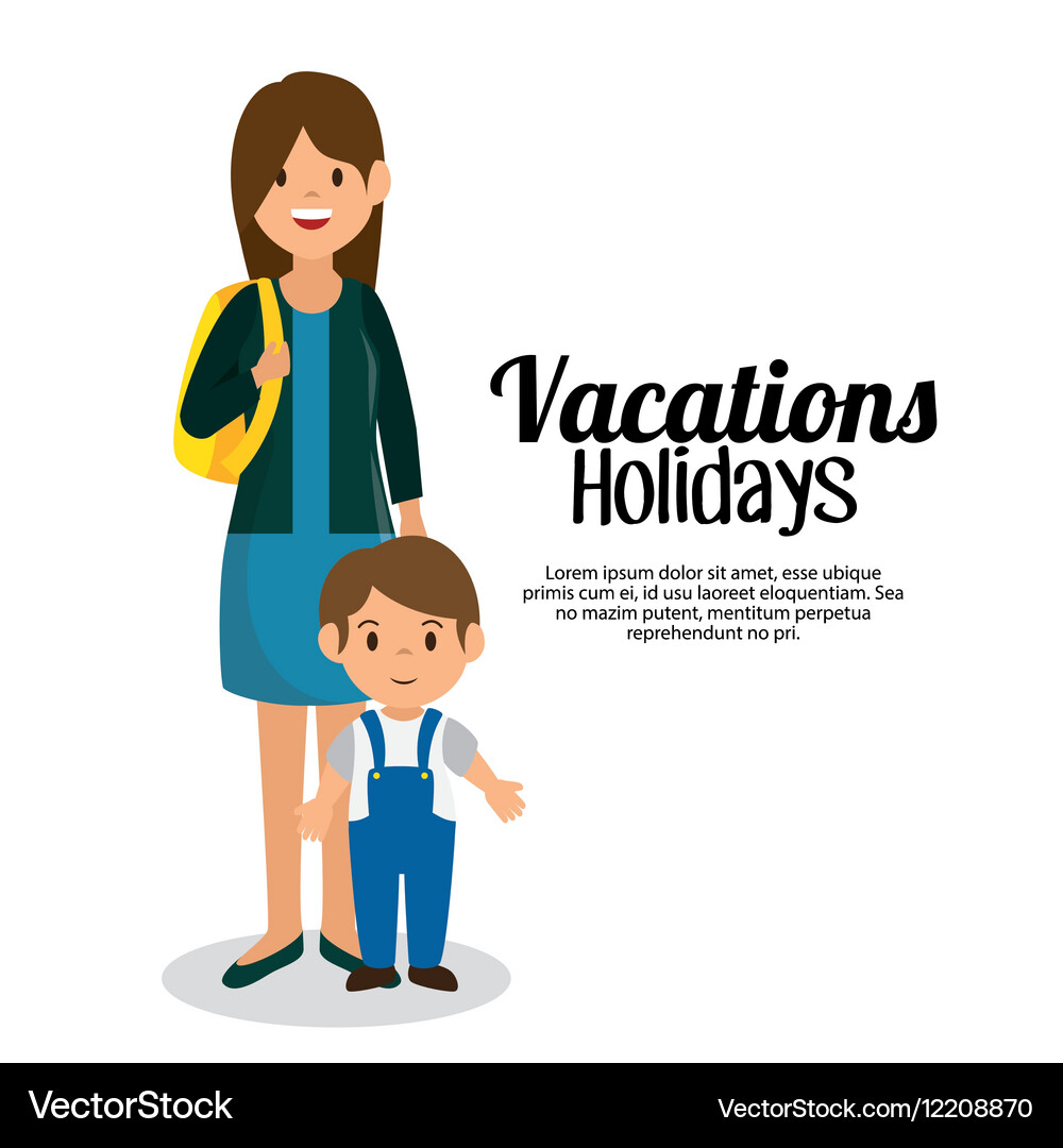 Summer vacations holiday poster Royalty Free Vector Image