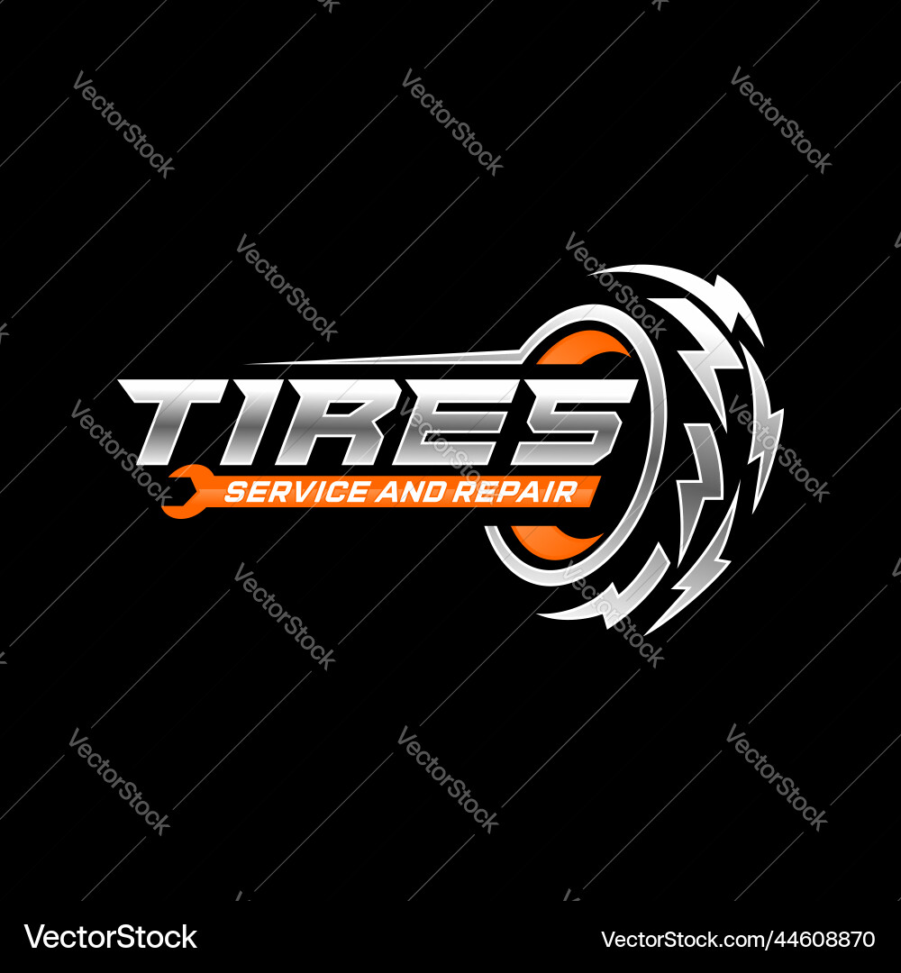 Tires logo design template silhouette wheel Vector Image