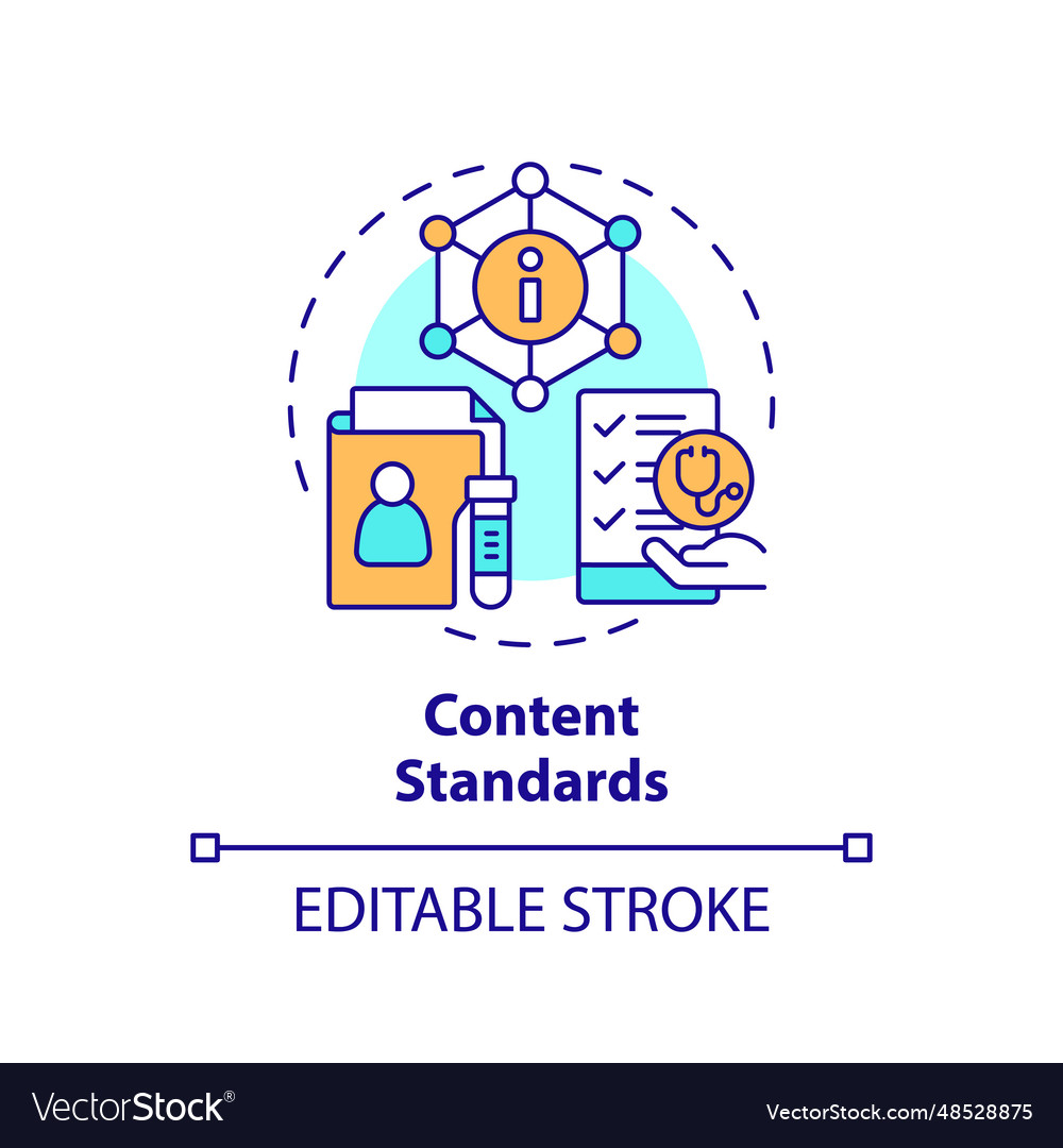 2d customizable thin line icon content standards Vector Image