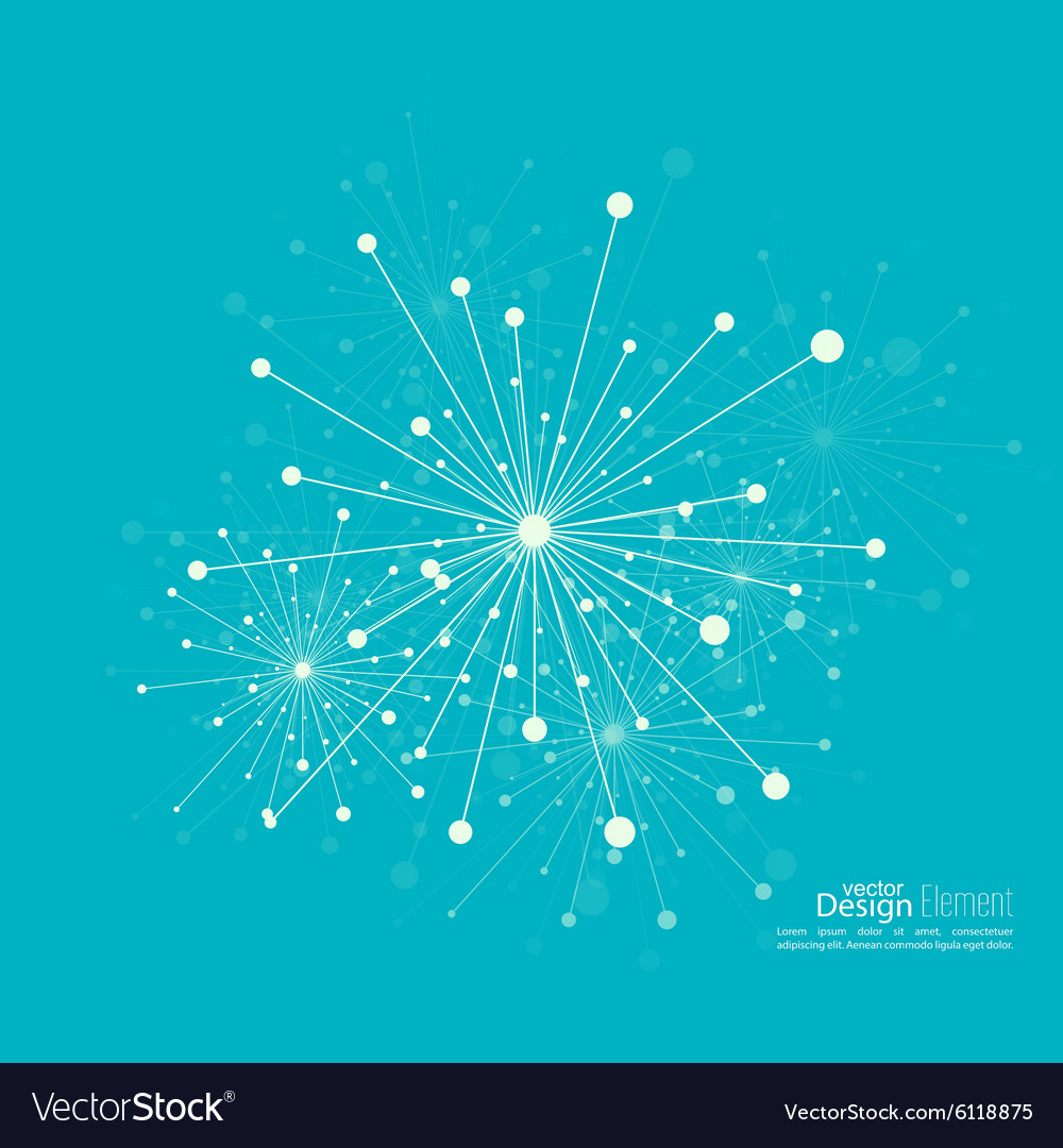 Array with dynamic emitted particles Royalty Free Vector