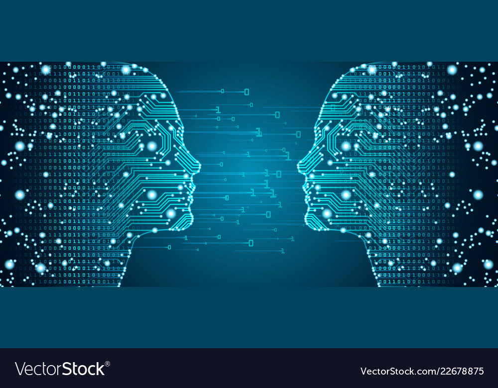 Big data face-to-face online marketing business Vector Image