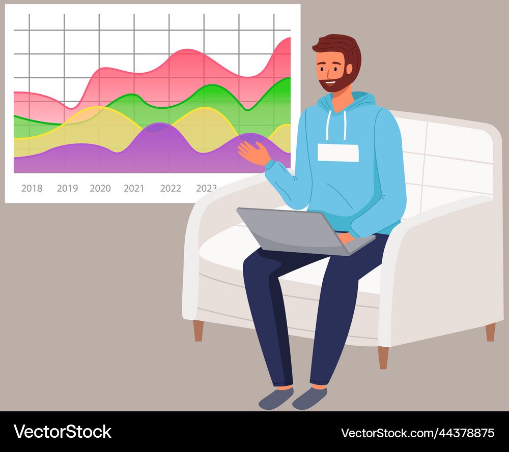 Business employees on their workspace co-worker Vector Image
