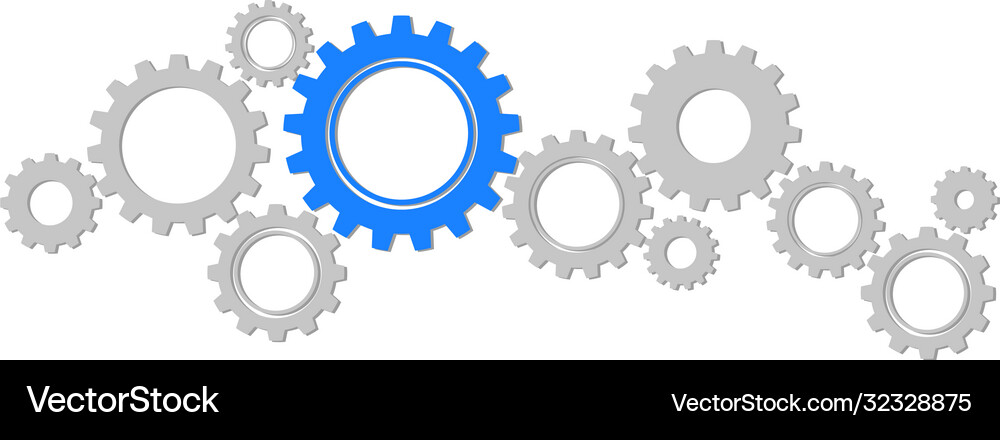 Cogwheel symbol mechanismconcept Royalty Free Vector Image