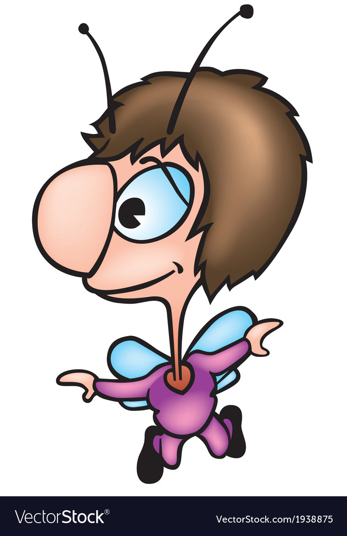 Flying bug Royalty Free Vector Image - VectorStock