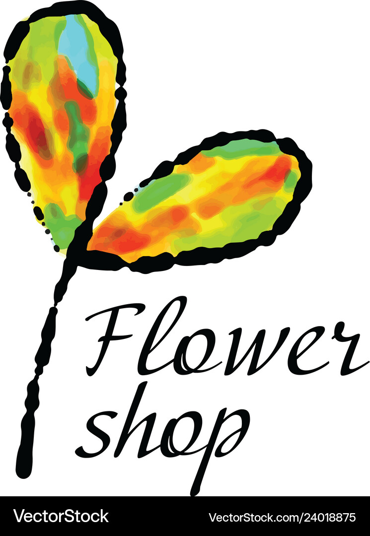 Logo for selling flowers abstract Royalty Free Vector Image