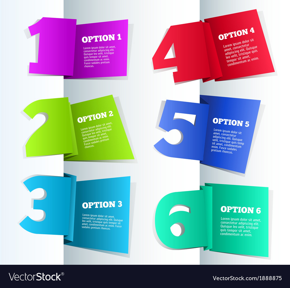 Paper 3d progress background Royalty Free Vector Image