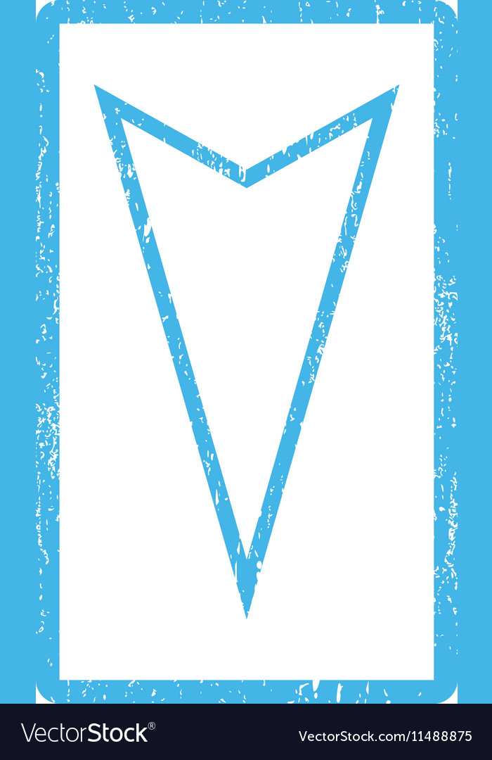 Pointer down icon rubber stamp Royalty Free Vector Image