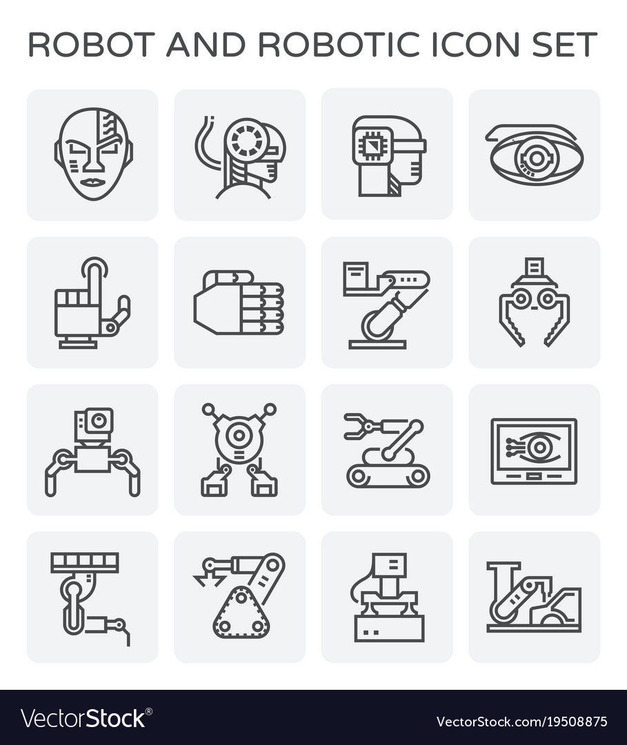 Robot robotic icon Royalty Free Vector Image - VectorStock