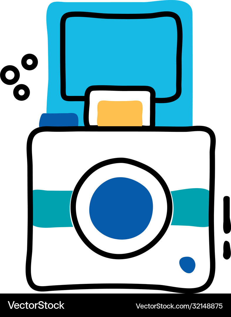 Snapshot camera line and fill style icon Vector Image