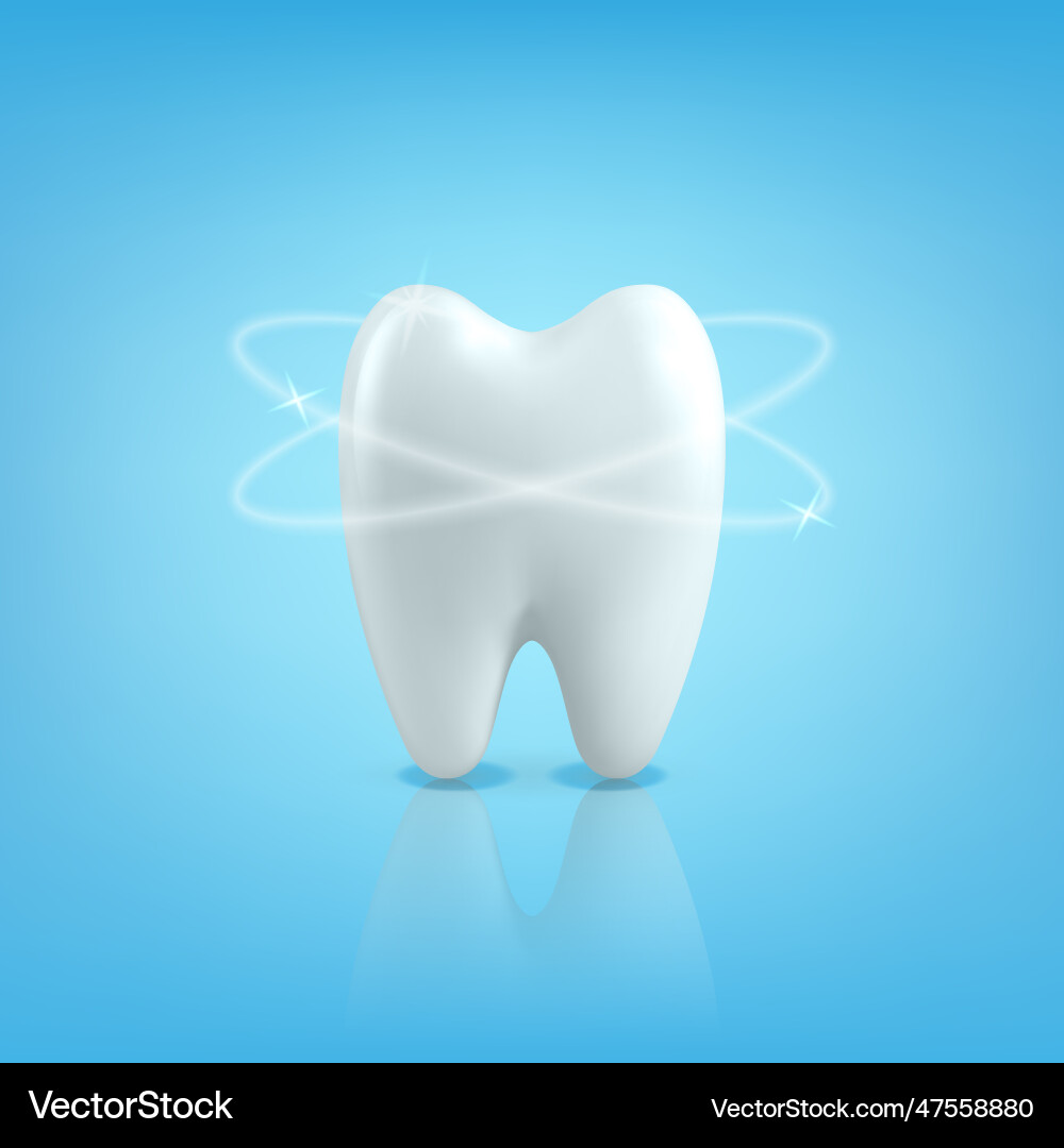 3d realistic tooth dental inspection Royalty Free Vector