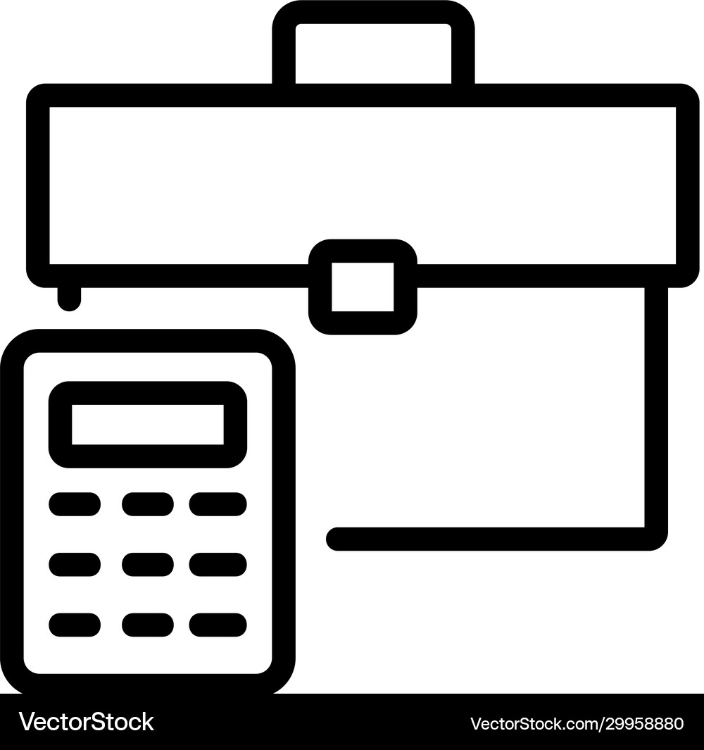 Audit service icon isolated contour symbol Vector Image