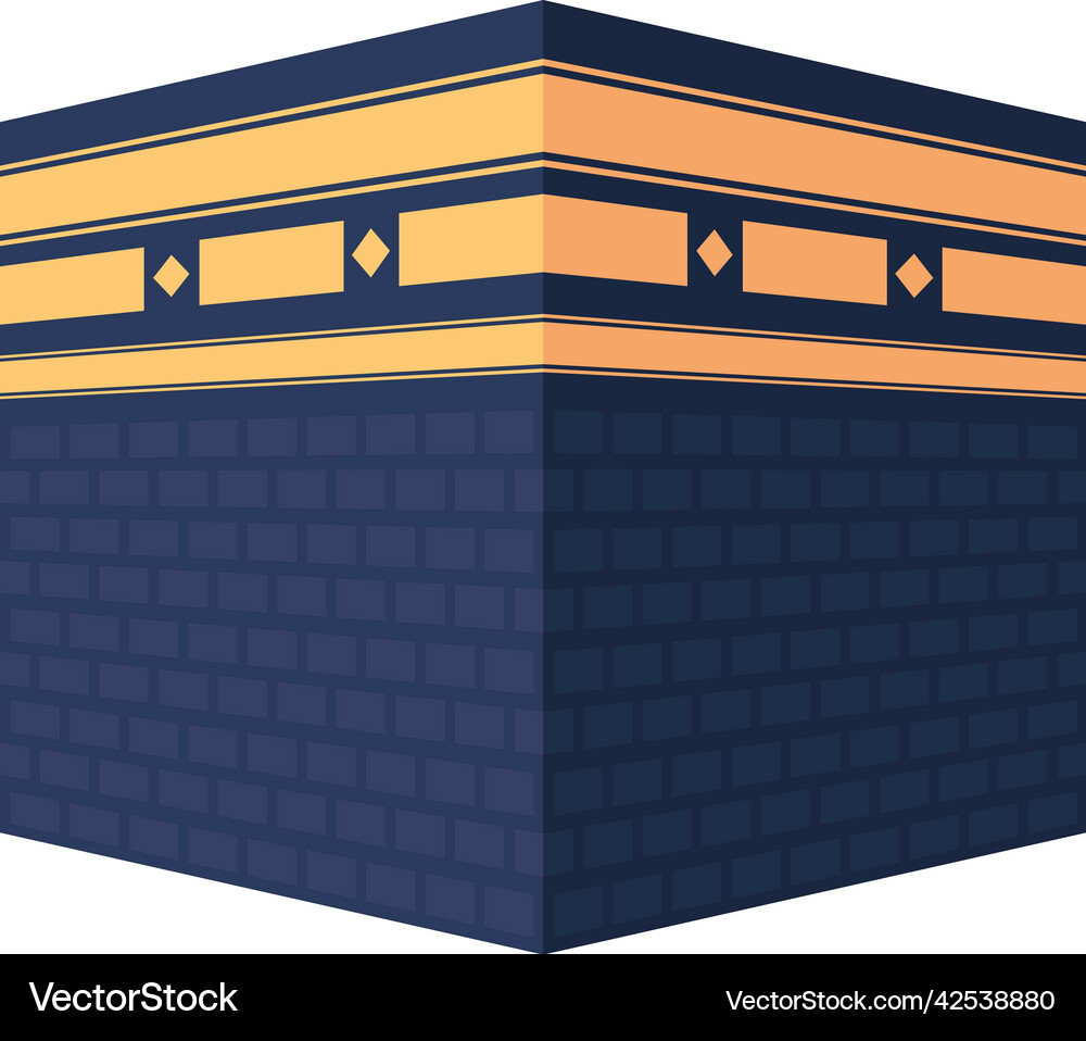 Blue muslim sacred mecca Royalty Free Vector Image
