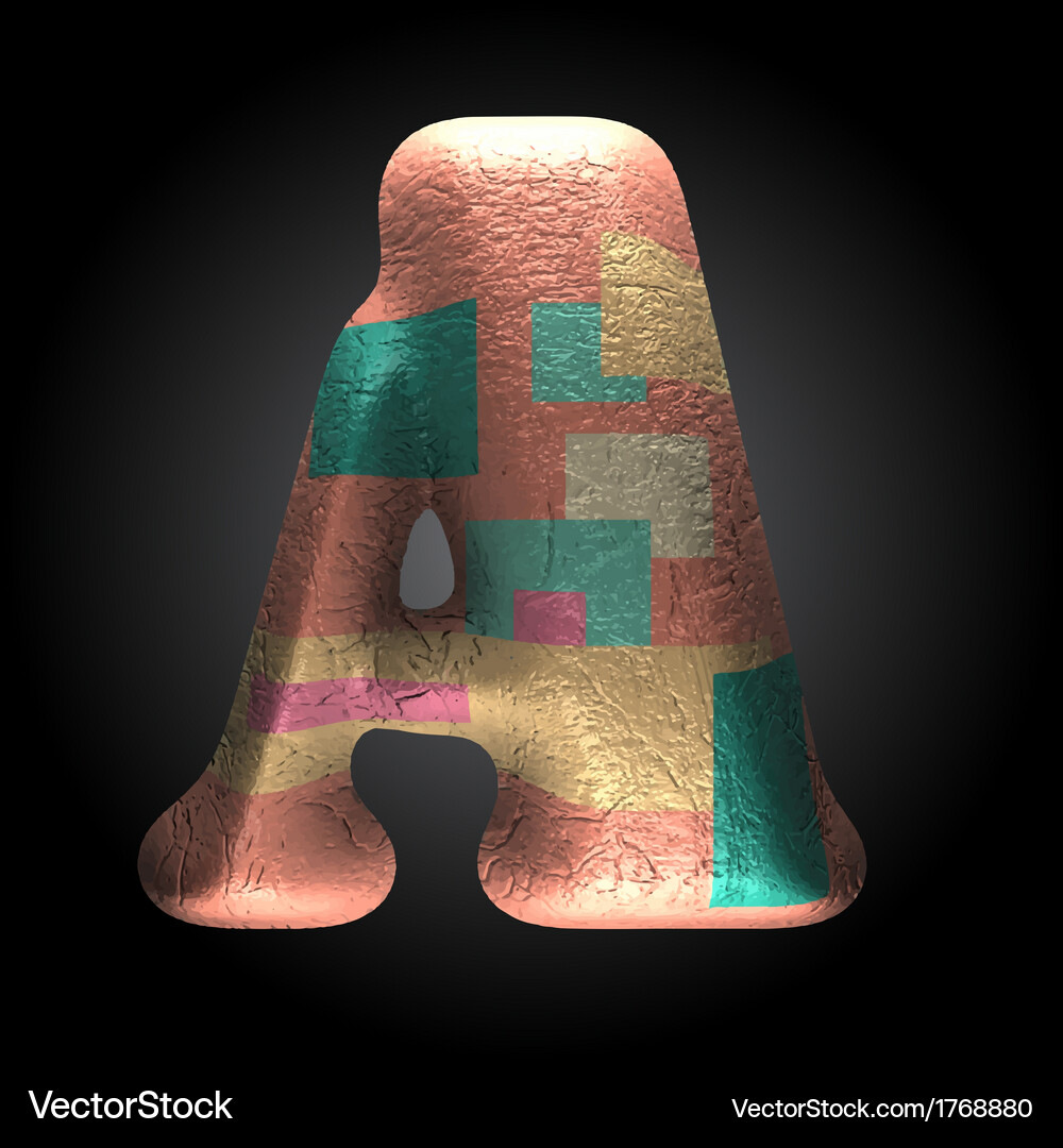 Colored clay letter Royalty Free Vector Image - VectorStock